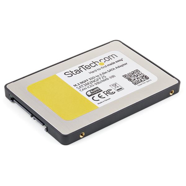 M 2 SSD To 2 5in SATA Adapter With Housing Drive Adapters StarTech M 2 SSD To 2 5in SATA Adapter With Housing Drive Adapters StarTech
