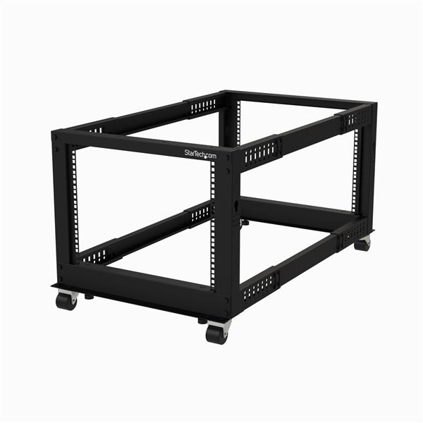 8U Open Frame Rack - 4 Post - 22-40 in. Adjustable Depth | StarTech.com