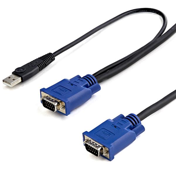 10 ft 2-in-1 Ultra Thin USB KVM Cable | VGA – USB KVM Switch Cables ...