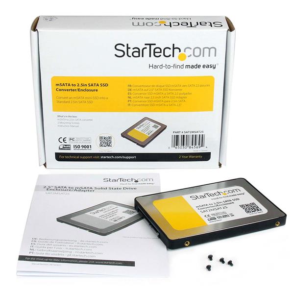2.5in SATA to Mini SATA SSD Adapter Enclosure | StarTech.com