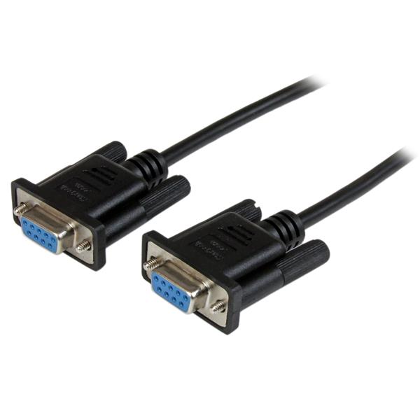 DB9 RS232 serielles Nullmodemkabel - schwarz, 1 m | DB9 Kabel und DB25 ...