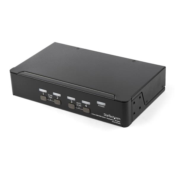 4 Port DisplayPort KVM Switch - 4K 60Hz - Single Display - Dual Port ...